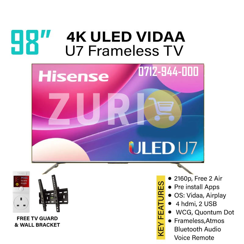 Hisense U7H 98 inch 4K ULED Smart TV Price in Kenya-Best price at Hisense Shop
