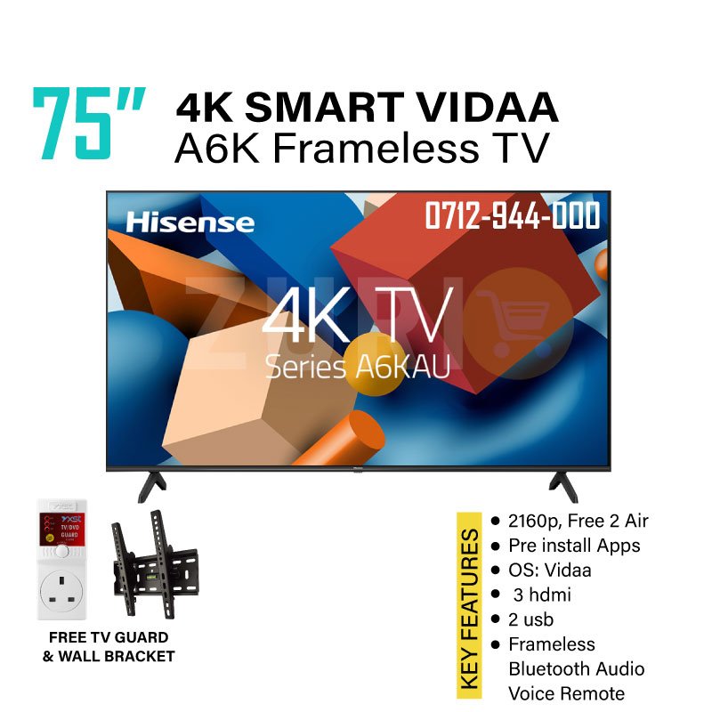 Hisense A6K 75-Inch 4K UHD Smart TV Price in Kenya-Best Price at ...